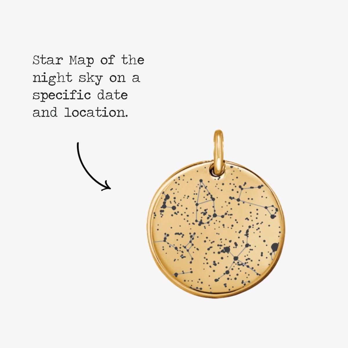 Custom Star Map Coin Charm – CustomisedCuff